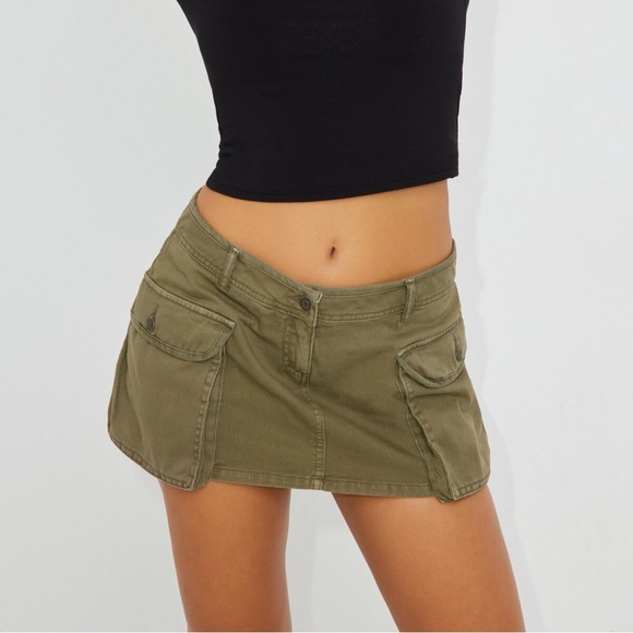 Garage | Skirts | Garage Tia Cargo Mini Skirt Skort In Army Green ...